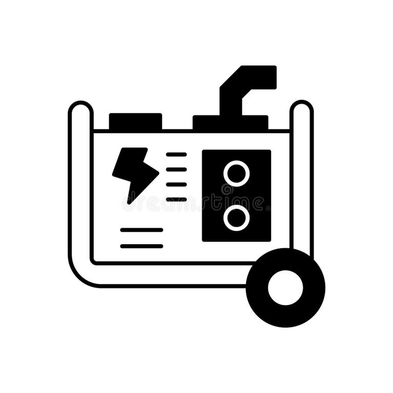 Electric Generator Vector Icon Which Can Easily Modify or Edit. Stock ...