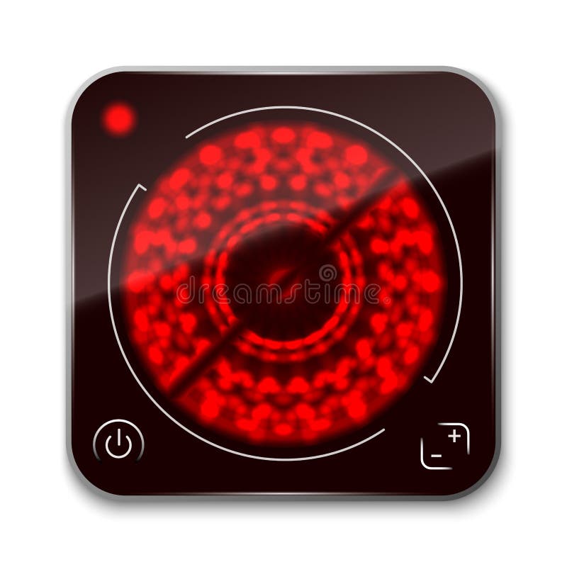 Electric Glass Ceramic Cooktop. Stock Vector - Illustration of ...