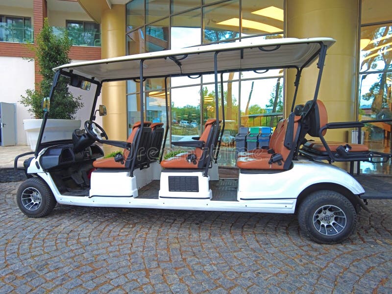 Electric Golf Car in the Summer Resort Editorial Stock Photo - Image of ...