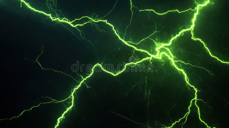Electric Green Lightning Energy Background Stock Photo - Image of ...