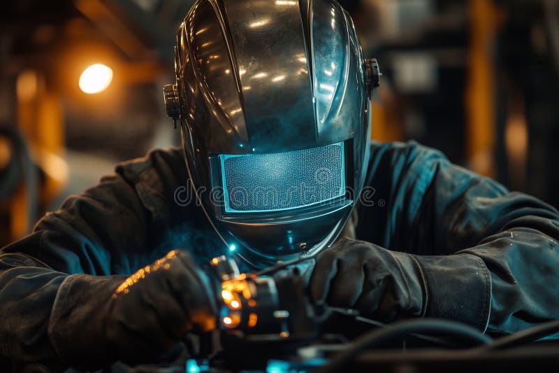 Electric Grinder Sparks Creativity in Close-up of Dedicated Welder at ...