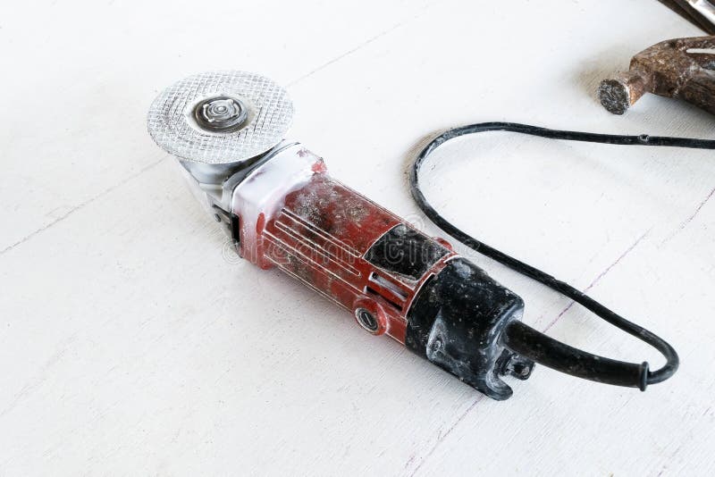 Electric Grinding Machine on a White Background Stock Image - Image of ...