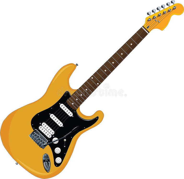 Electric Guitar Stratocaster Stock Illustrations – 366 Electric Guitar ...