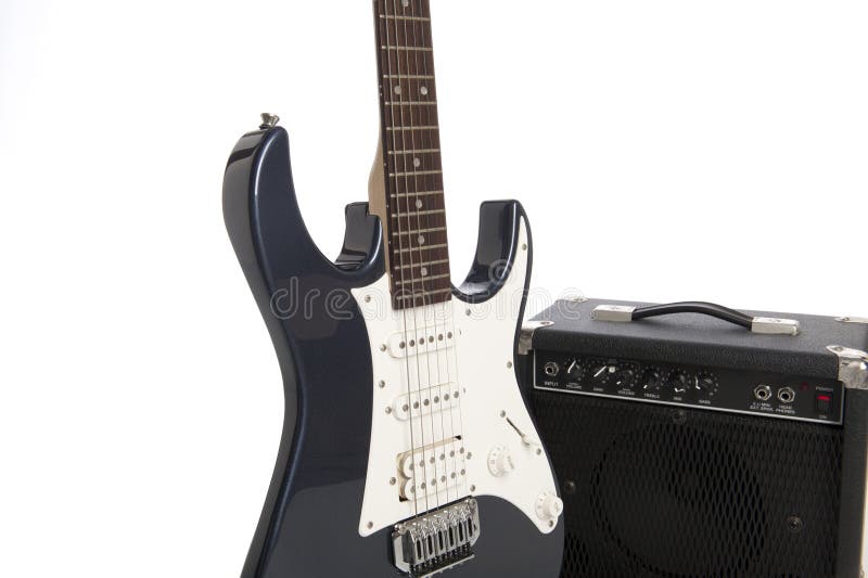 Electric guitar and amp stock photo. Image of closeup - 16681018