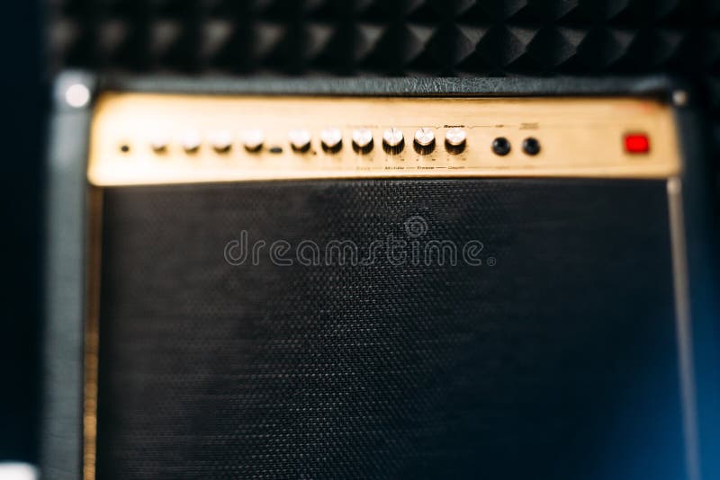 Electric Guitar Amplifier Front View Closep Stock Photo - Image of ...