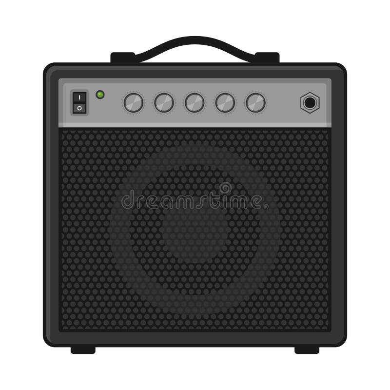 Electric Guitar Amplifier on White Background. Vector Stock Vector ...
