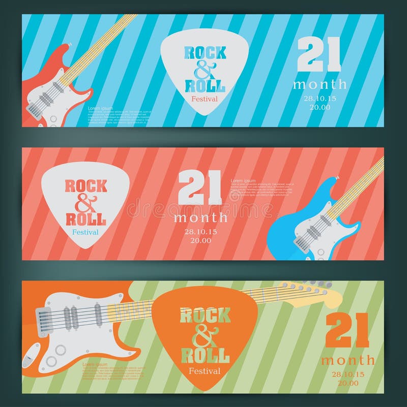 Guitar banner stock vector. Illustration of artwork, abstract - 9471401