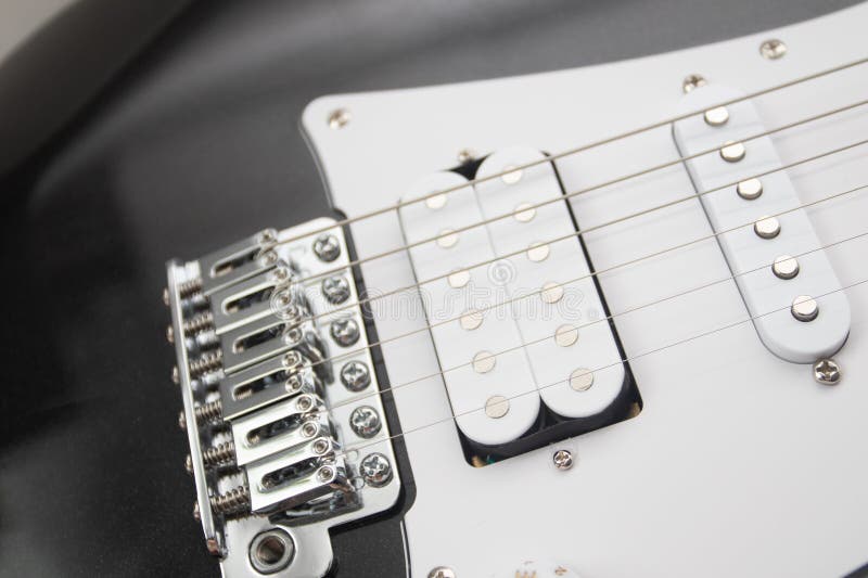 Electric Guitar Bridge Closeup Part of Electric Guitar Stock Photo ...