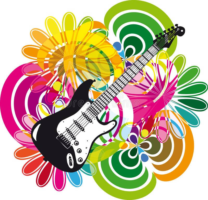 Electric guitar design stock vector. Illustration of isolated - 20054531