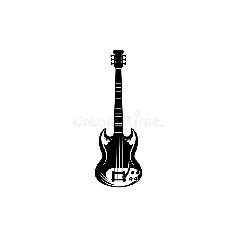 Electric Guitar Design Vector Template. Simple Set of Electric Guitar ...