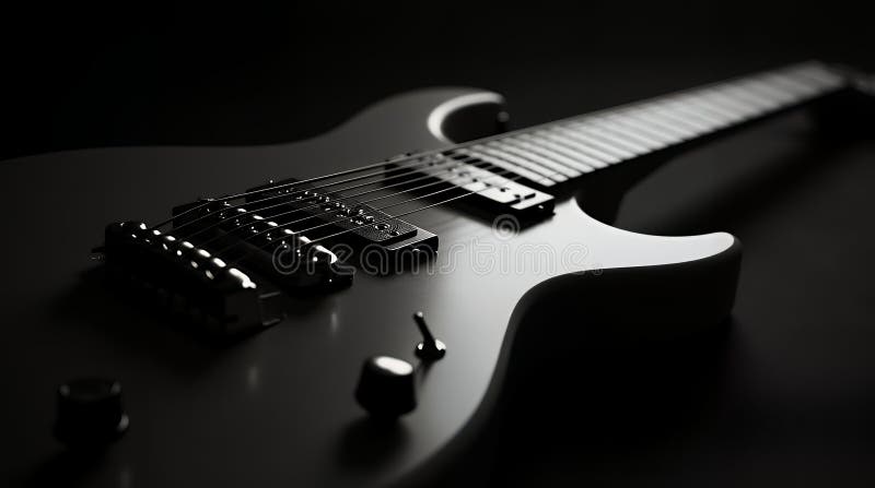Electric Guitar in Shadows stock image. Image of electric - 371662261