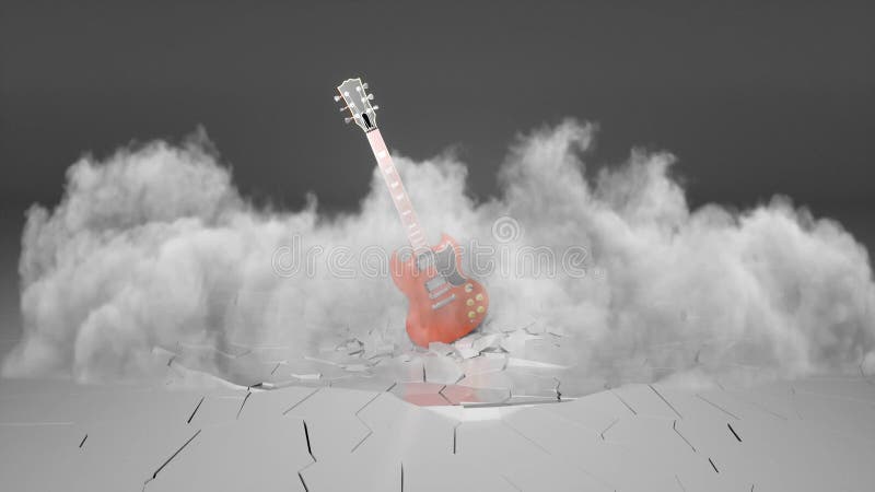 Electric Guitar Fell on the Floor and Broke it Stock Video - Video of ...