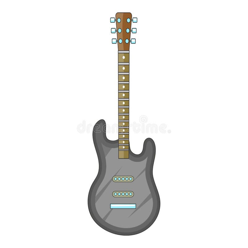 Electric Guitar Icon, Cartoon Style Stock Vector - Illustration of ...