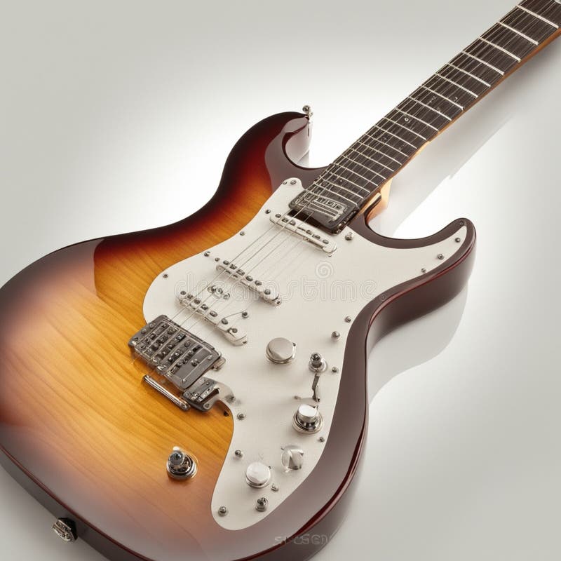 Electric Guitar Isolated on White Background – Clean, Crisp Visual ...