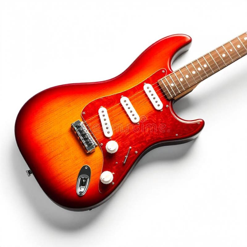 Electric Guitar Isolated on White Background – Clean, Crisp Visual ...