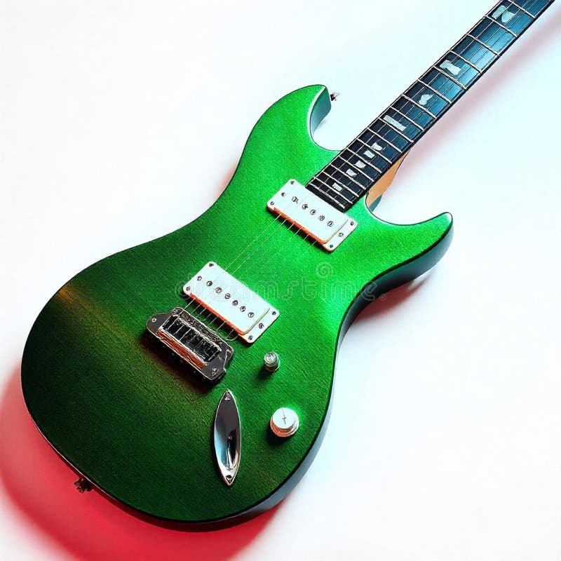 Electric Guitar Isolated on White Background – Clean, Crisp Visual ...