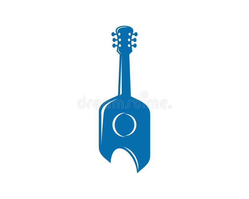 Electric Guitar Logo Icon Template Stock Vector - Illustration of jazz ...