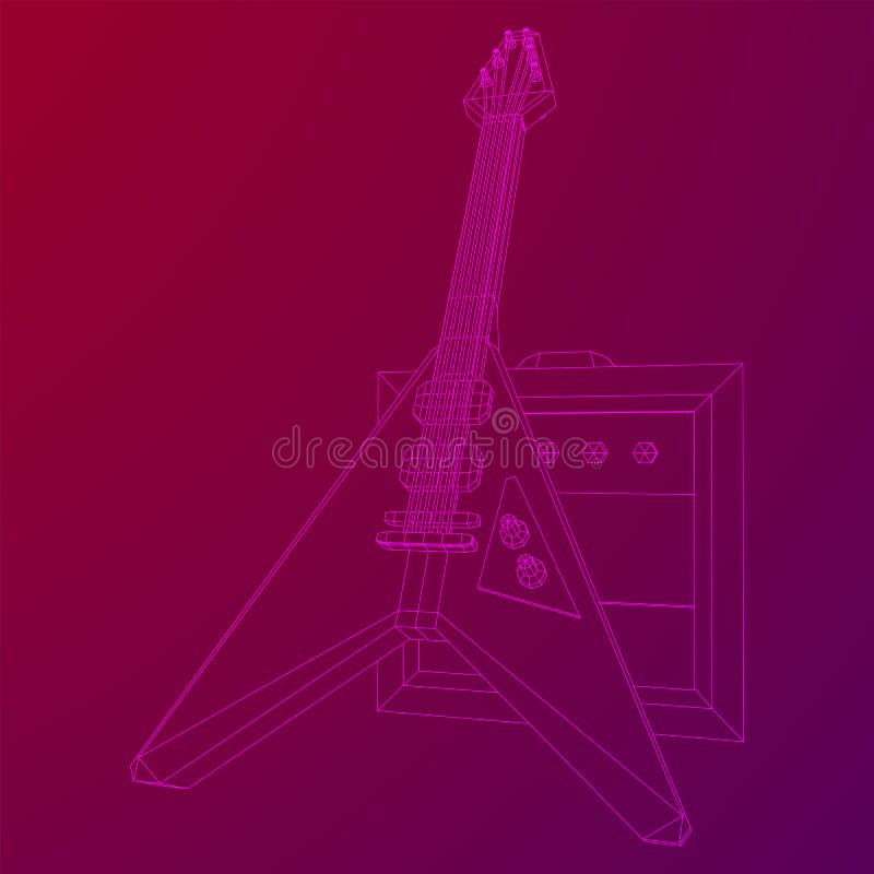 Guitar Wireframe Stock Illustrations – 253 Guitar Wireframe Stock ...