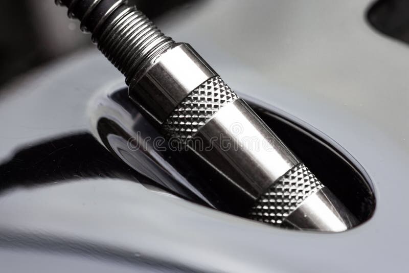 Electric Guitar Parts, Jack, Plug Stock Photo - Image of guitar, chrome ...