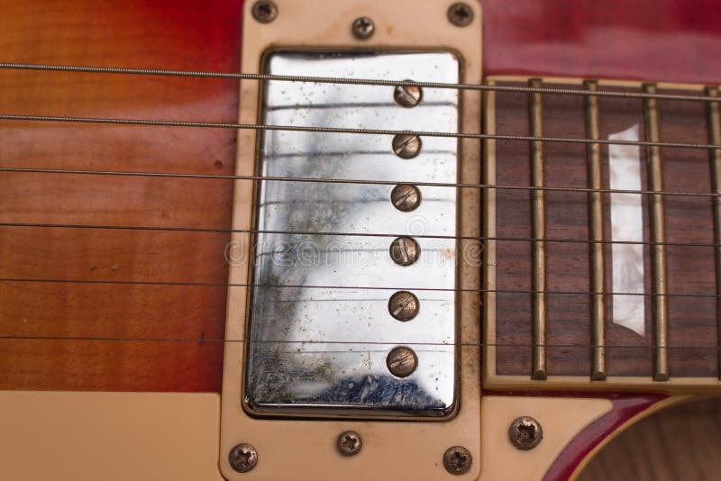 Electric guitar pickup. stock photo. Image of business - 64189156