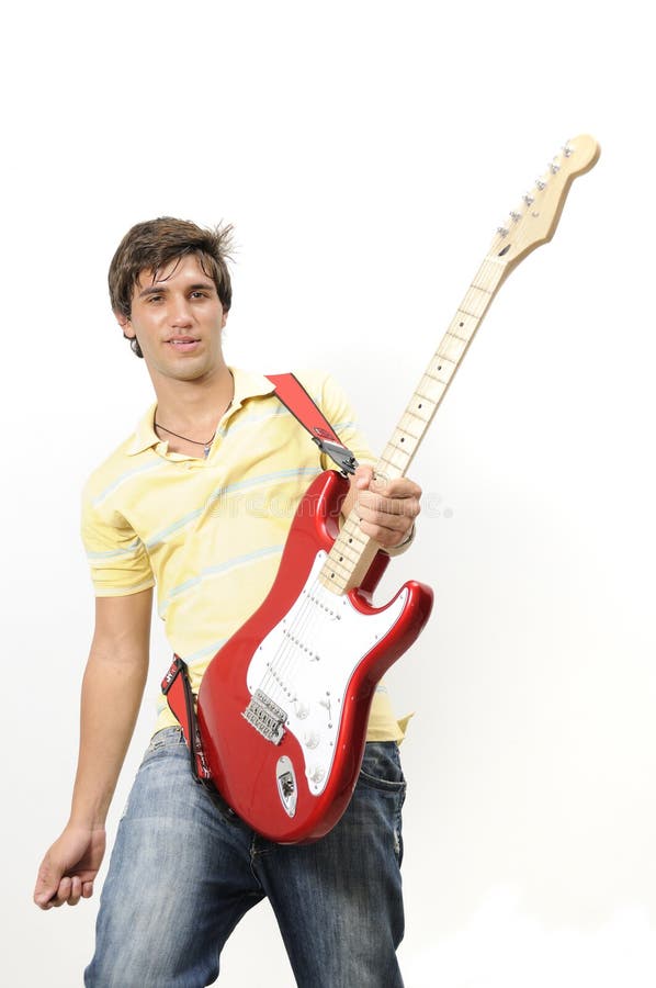 Electric Guitar player stock photo. Image of handsome - 5484988
