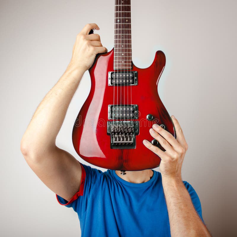 Electric Guitar Player stock photo. Image of band, electrical - 85573522