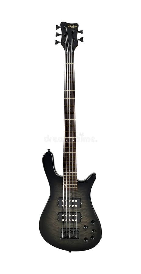 Black Electric Guitar Music Instrument Isolated on White Background ...