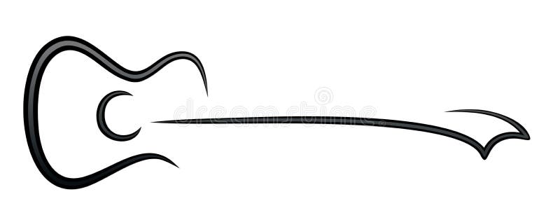 The Electric Guitar Symbol. Stock Vector - Illustration of rock, symbol ...