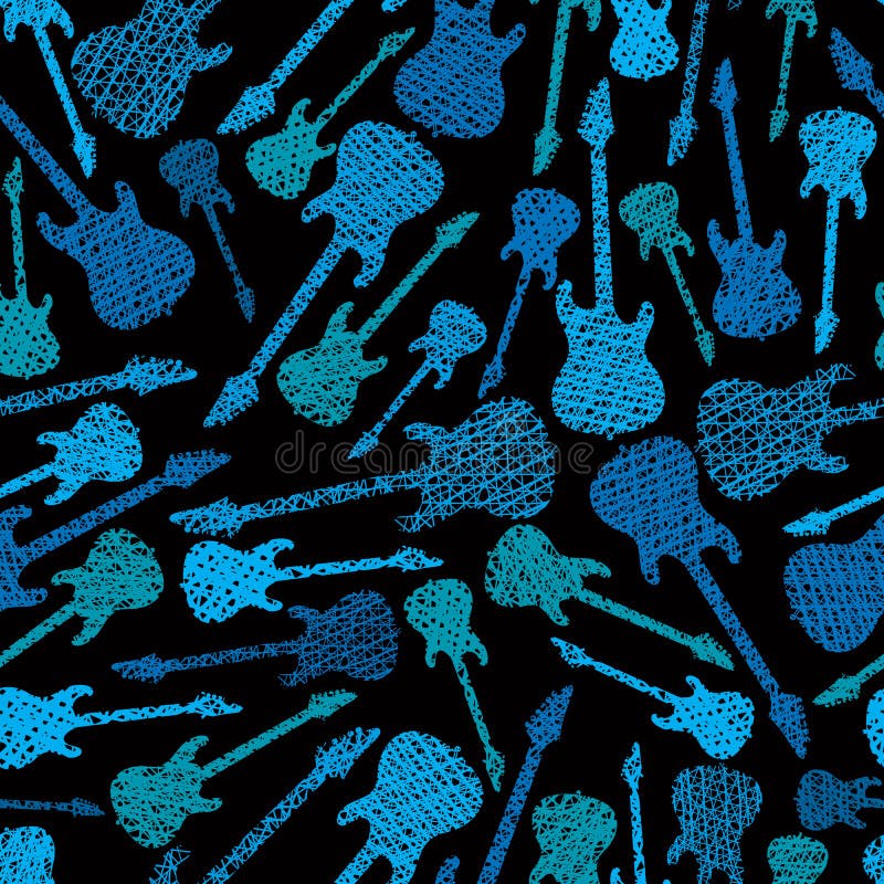 Music Theme Seamless Pattern, Musical Notes Repeating Vector Background ...