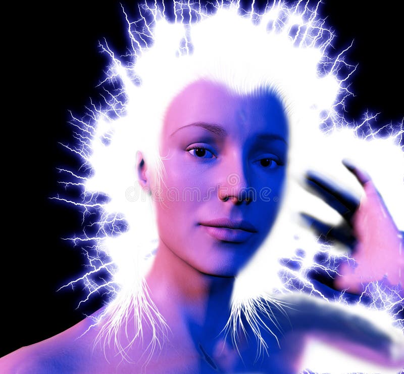 Electric hair stock illustration. Illustration of alien - 2204761
