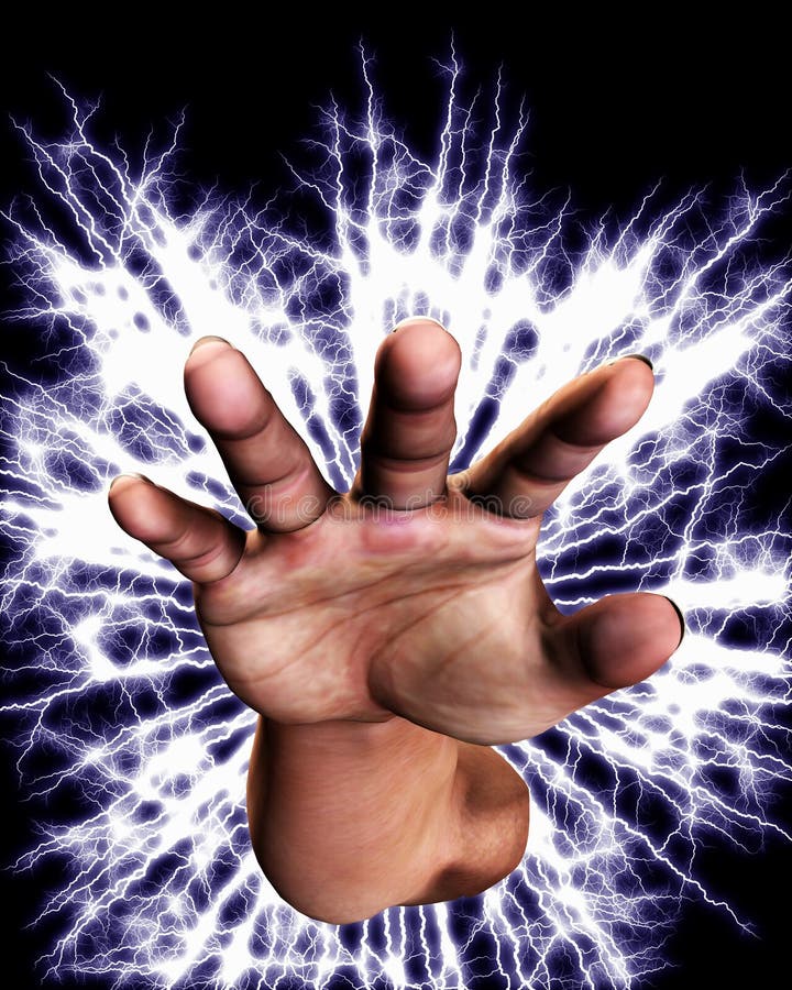 Electric Hand stock illustration. Illustration of fingers - 11480342