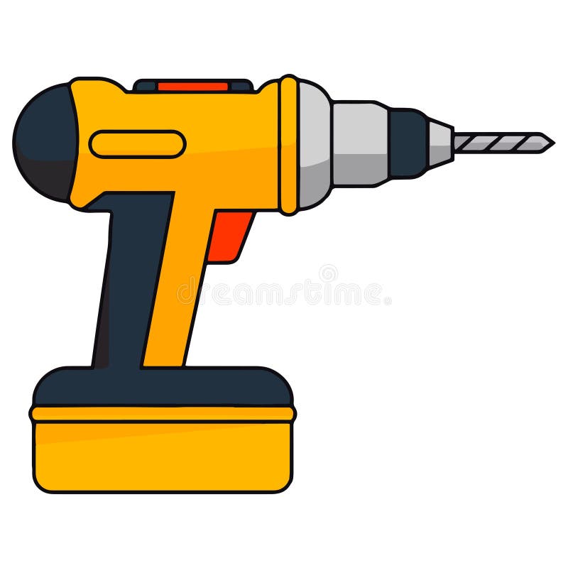 Electric Hand Drill Icon Illustration. Power Tool Symbol. Stock Vector ...