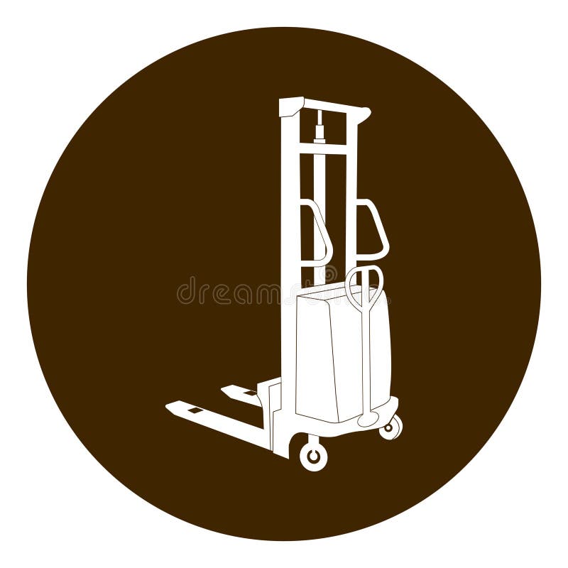 Electric Hand Forklift Icon Stock Vector - Illustration of gasoline ...