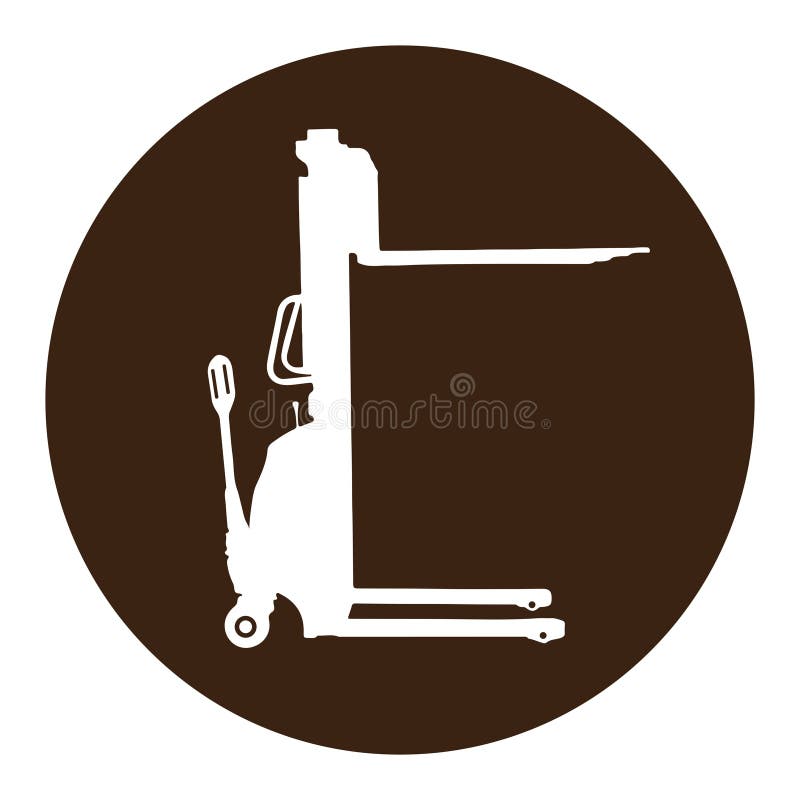 Electric Hand Forklift Icon Stock Vector - Illustration of graphic ...