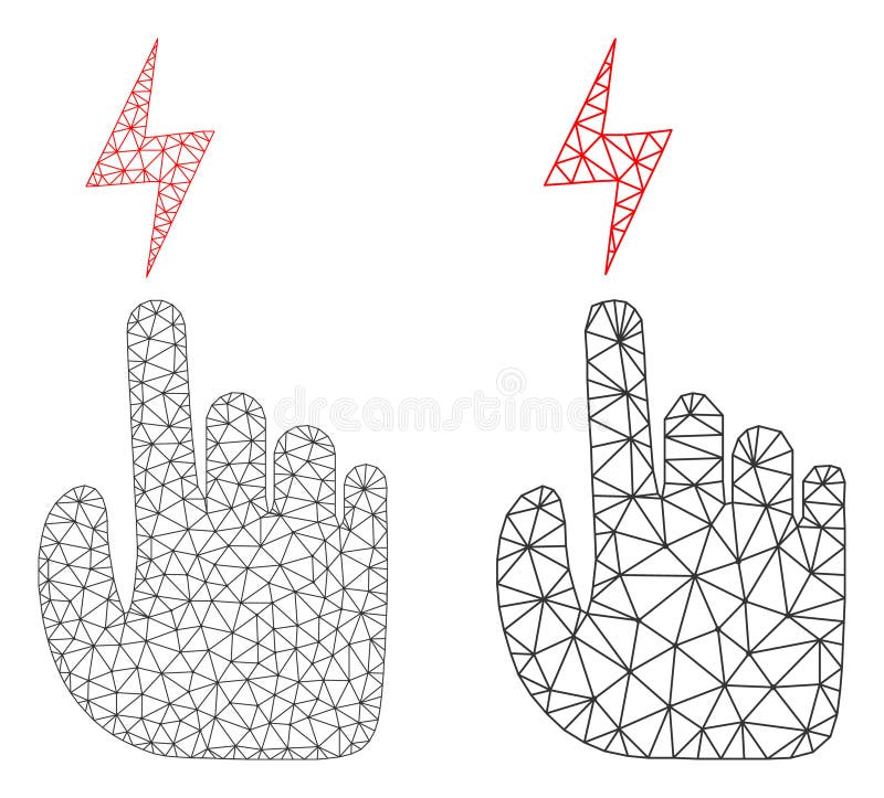 Electric Hand Icon - Vector Triangular Mesh Stock Vector - Illustration ...