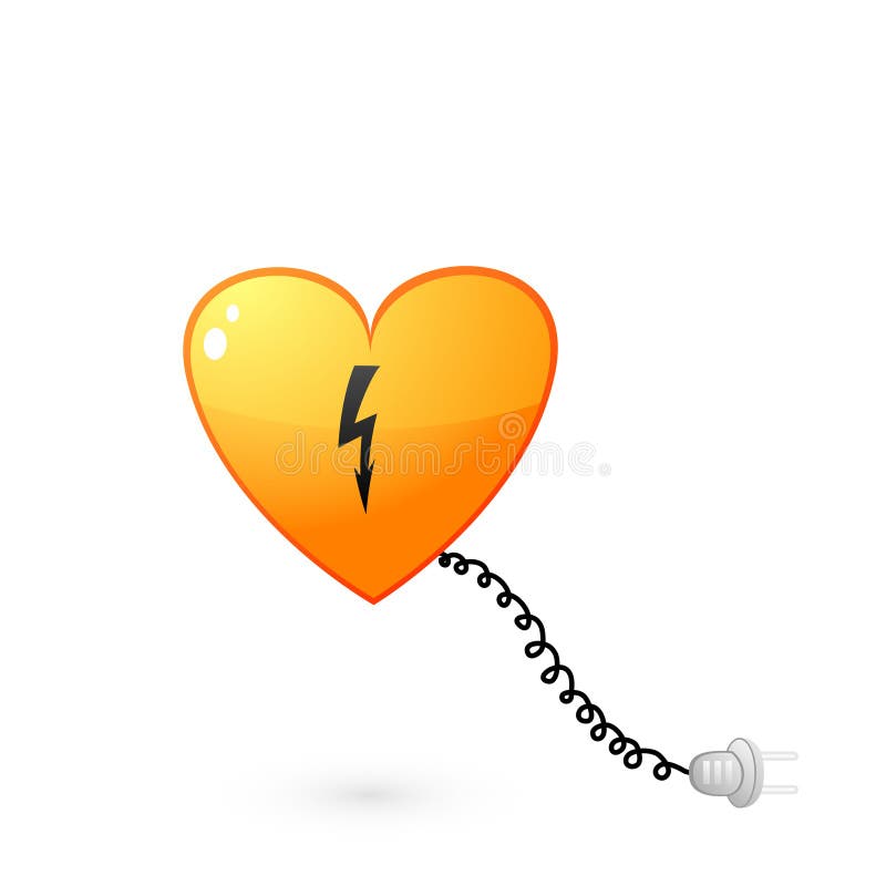 Electric heart stock vector. Illustration of electronic - 17376206