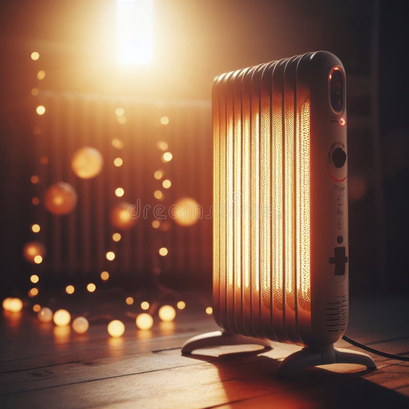 Electric Heater at Home. Ai Generative Stock Illustration ...