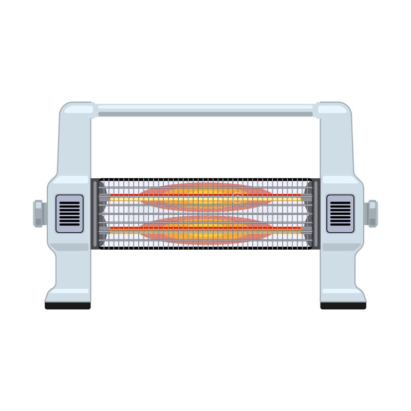 Electric Heater Vector Icon.Cartoon Vector Icon Isolated on White ...