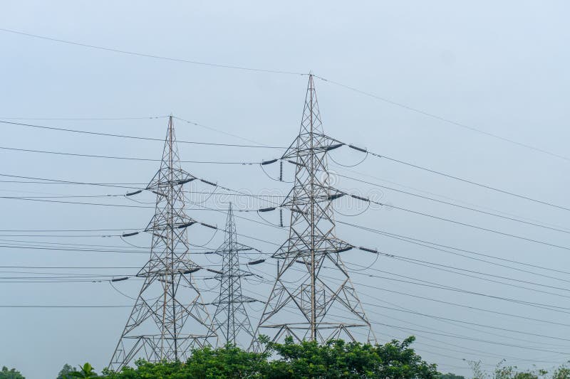 Electric High Tension Line with Which There is a Lot of Electric Supply ...