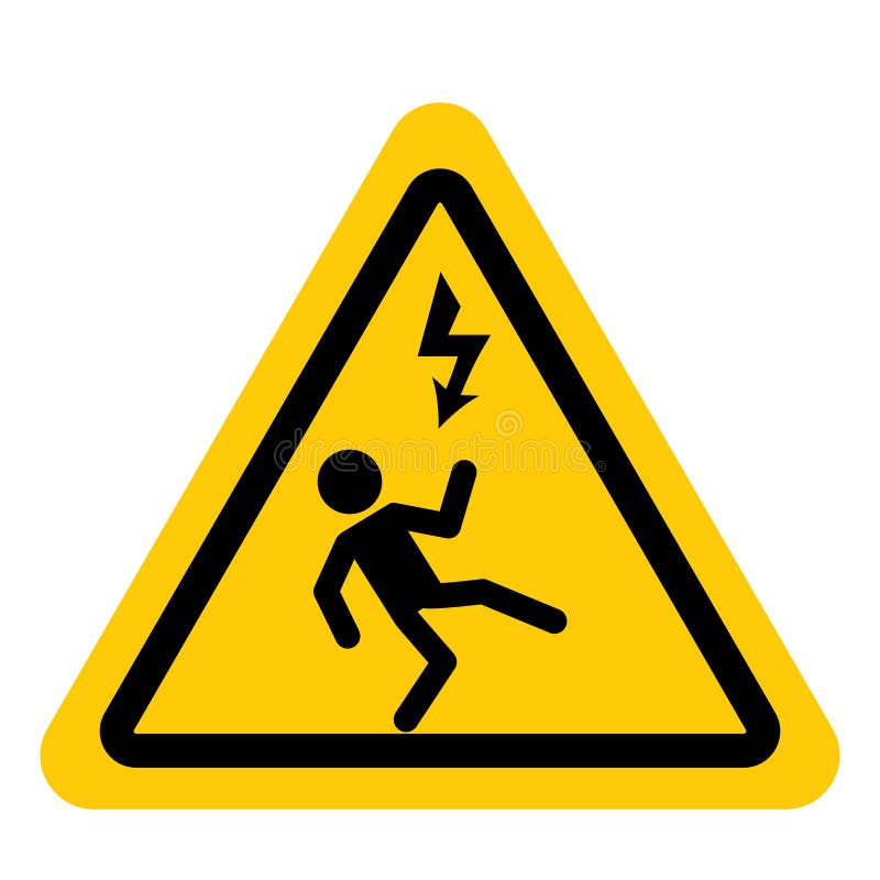 Electric High Voltage Danger Hard Icon. Stock Vector - Illustration of ...