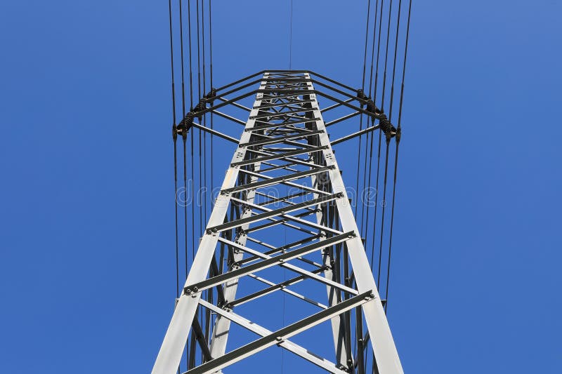 Electric High Voltage Power Post Stock Image - Image of wire, lines ...