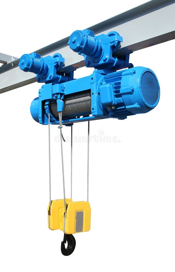 Electric hoist stock image. Image of steel, motor, hook - 7088321