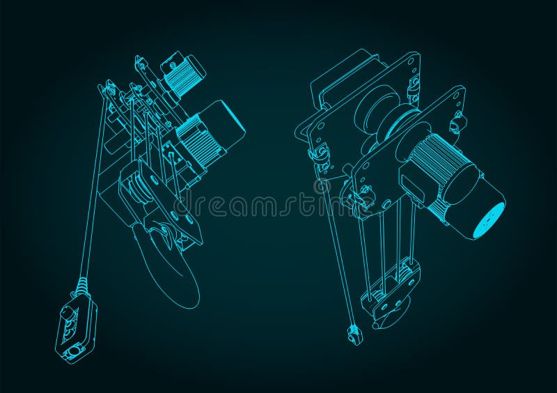 Electric Hoist Stock Illustrations – 363 Electric Hoist Stock ...