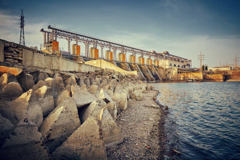 Electric hydro plan stock image. Image of rapid, facility - 70223481