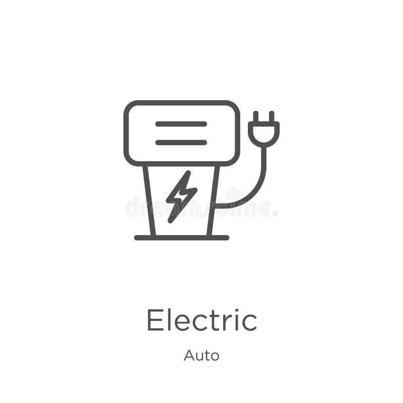 Electric Icon Vector. Thin Line Electric Outline Icon Vector ...