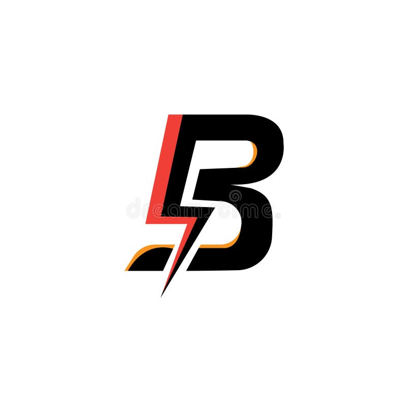 Electric Illustration Logo B with Color Creative Design Template Stock ...