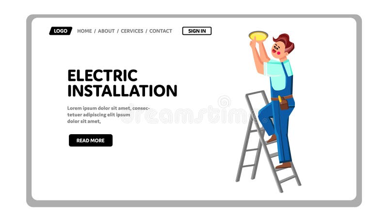 Electrical Installation Work Stock Illustrations – 1,683 Electrical ...