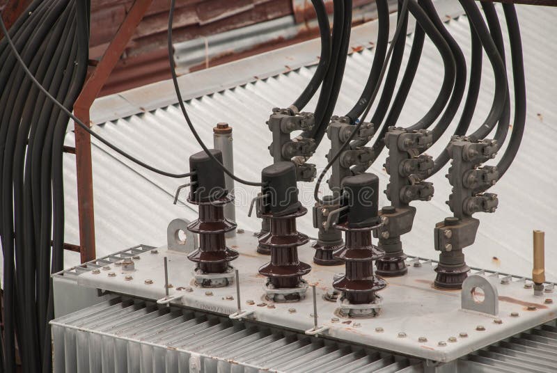 Electric Insulators on Pylon Stock Photo - Image of lines, industrial ...