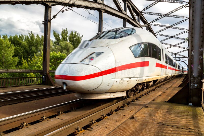 Electric InterCity Express in Frankfurt Stock Image - Image of ...