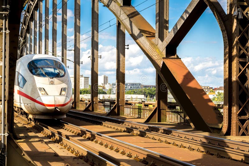 Electric InterCity Express in Frankfurt Stock Image - Image of ...